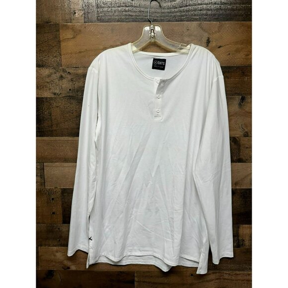 Cuts Clothing | Shirts | Cuts Split Hem Mens Long Sleeve Henley Tshirt ...
